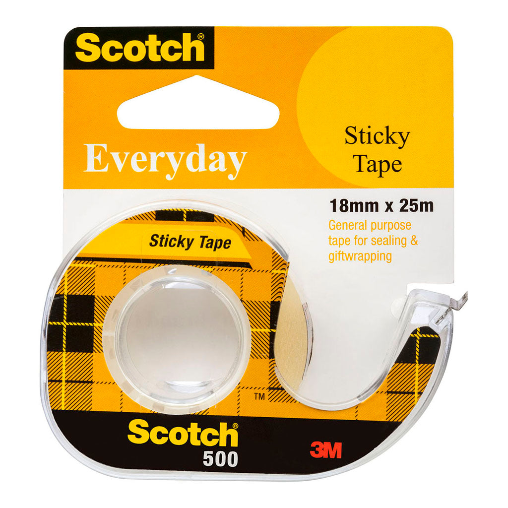 Scotch Everyday Tape 500 18mm x 25m With Dispenser – Stationery Online NZ