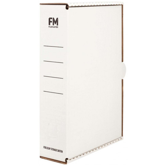 FM Storage Carton White Foolscap 385x250x85mm Standard Strength