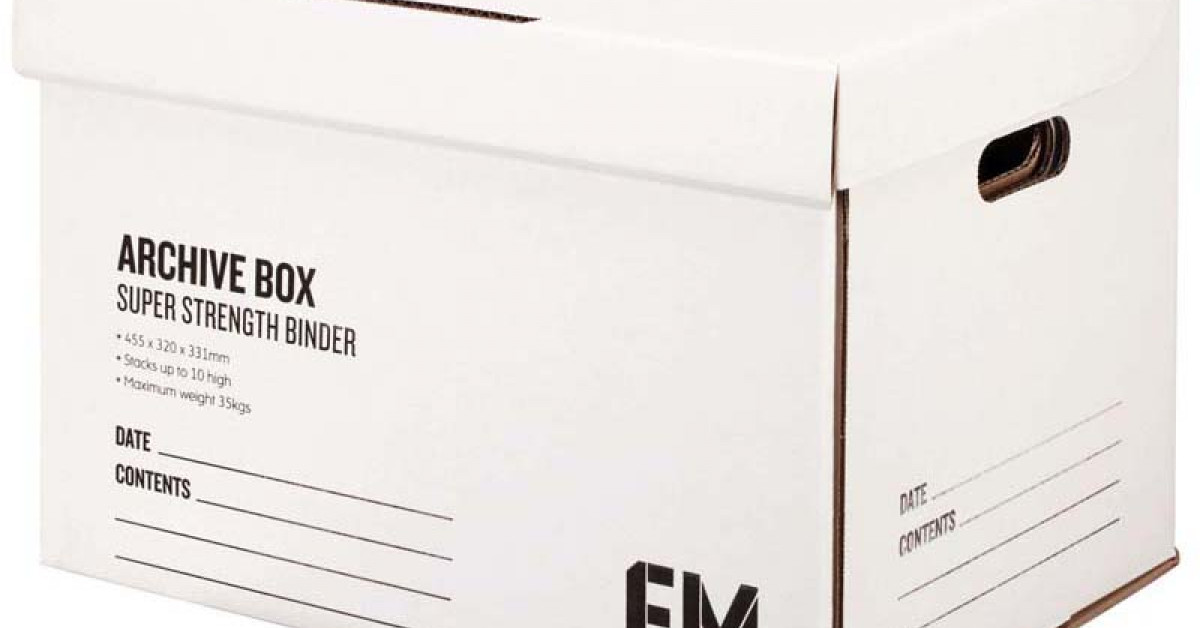 FM Box Archive White Super Strength 462x332x330mm Inside Measure