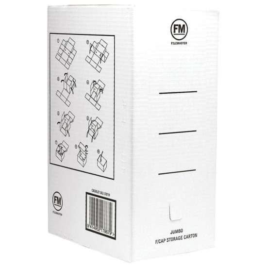 Fm Storage Carton Jumbo White Foolscap 381X250X169mm