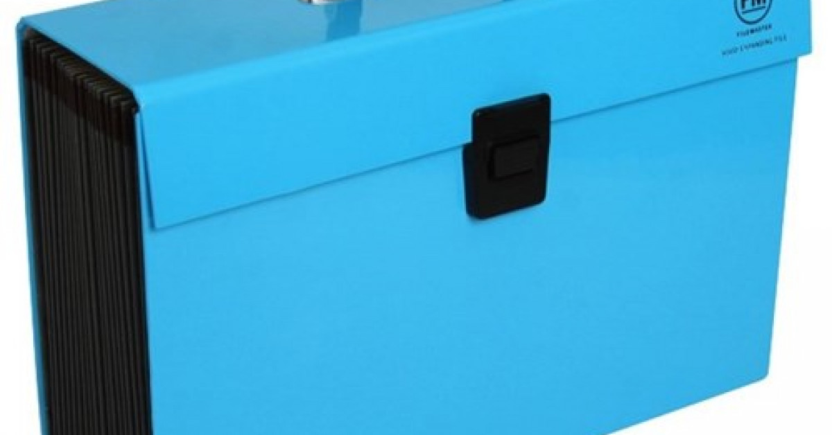 FM File Expanding Vivid Blue 19 Pocket
