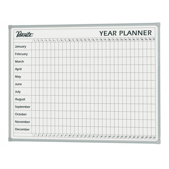 Quartet Penrite Any Year Perpetual Wall Planner Aluminium Frame 600 x 900mm